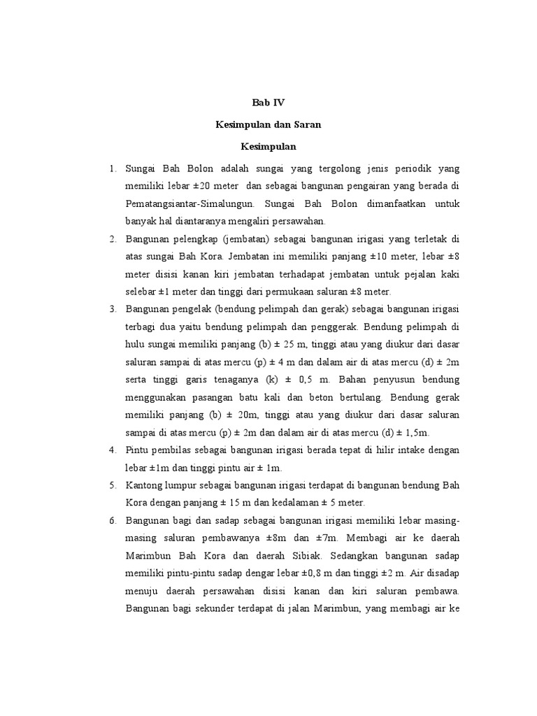 Bab IV Kesimpulan Dan Saran REAL | PDF