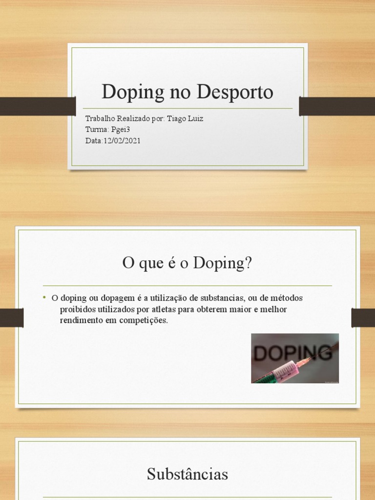 Doping No Desporto | PDF | Doping no esporte | Sangue