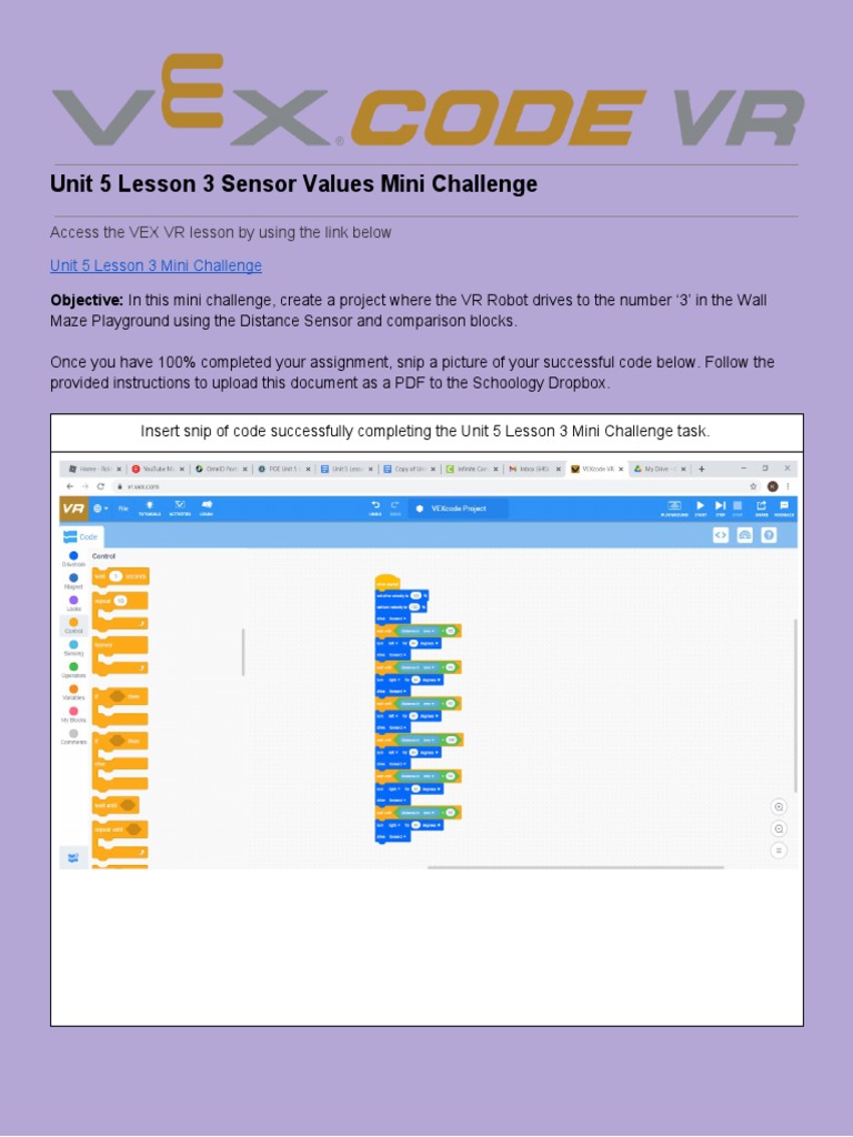 VR Robot Sensor Values Challenge | PDF
