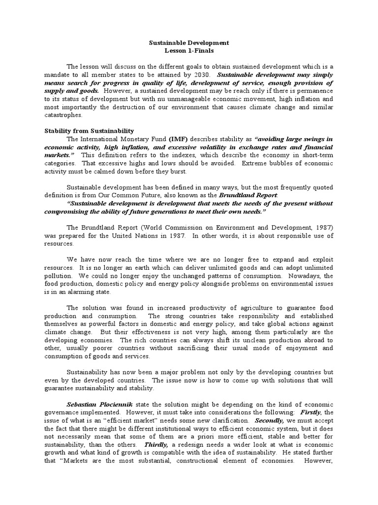 Sustainable Development Goals 2030 | PDF | Sustainability | Poverty