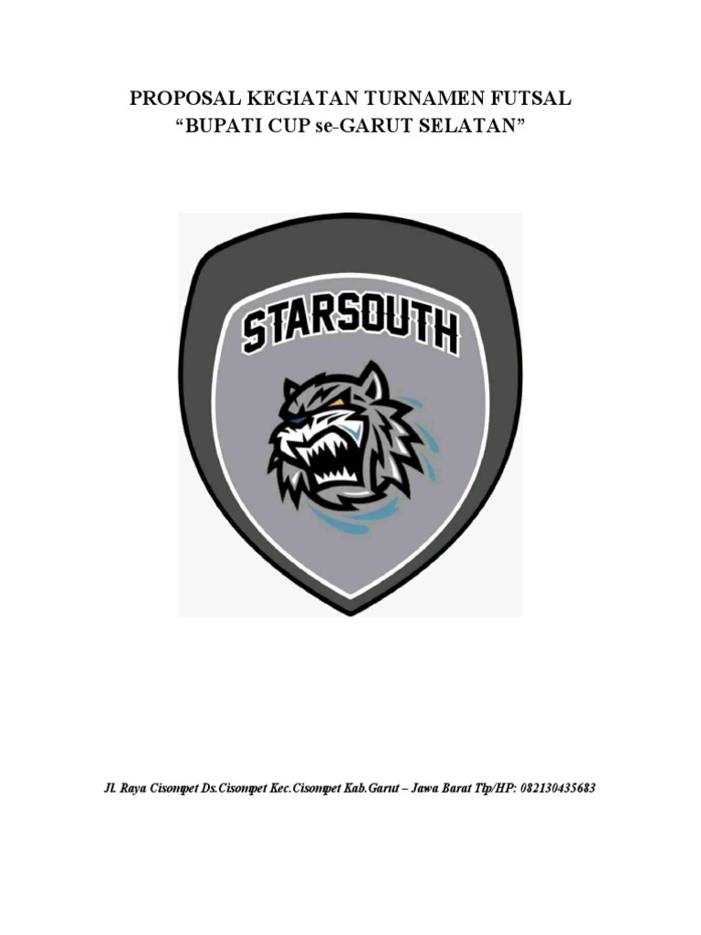 Cover Proposal Kegiatan Turnamen Futsal | PDF