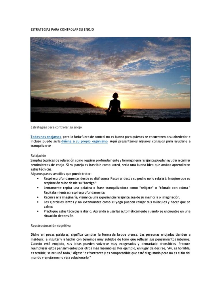 Estrategias para Controlar Su Enojo | PDF | Ira | Humor