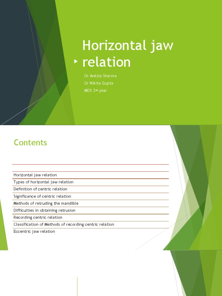 Horizontal Jaw Relation 1 1 | PDF | Dentures | Mouth