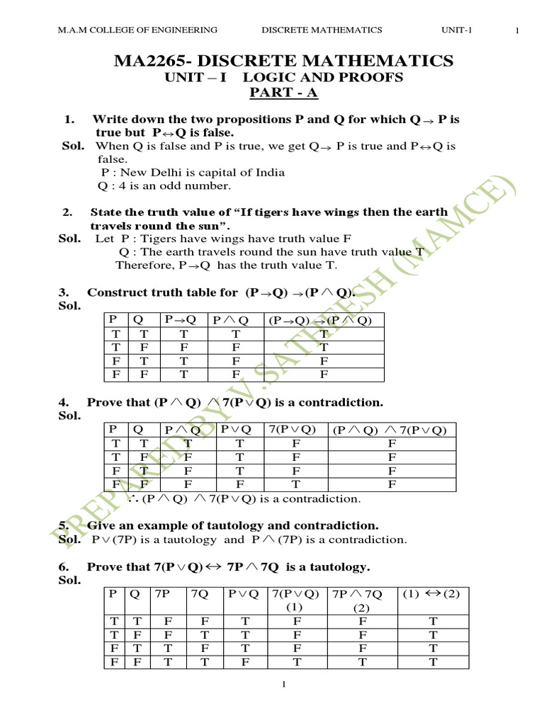 Discrete Math: Logic and Proofs | PDF | Contradiction | Argument