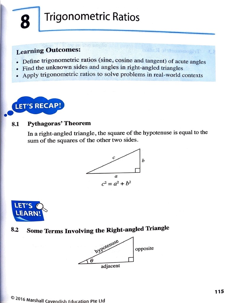 Ch8 Trigonometric Ratios | PDF | Trigonometric Functions | Triangle Geometry