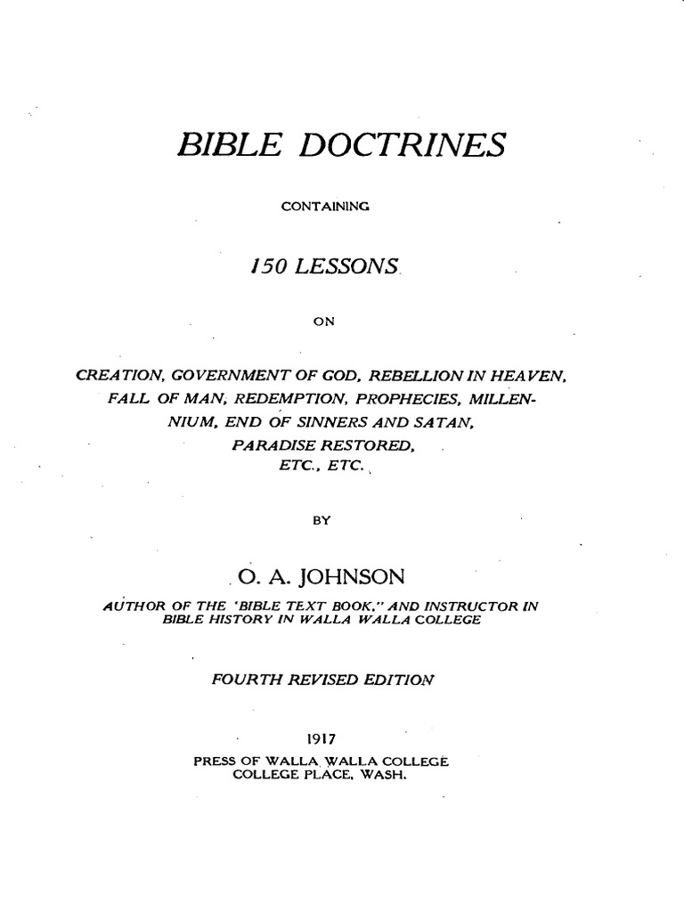 Bible Doctrines: 0. A. Johnson | PDF