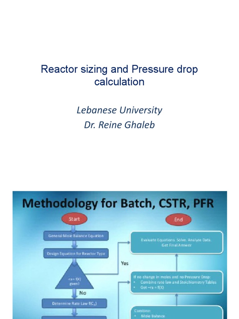 Reactor Sizing and Pressure Drop Calculation | PDF | Chemical Reactor ...