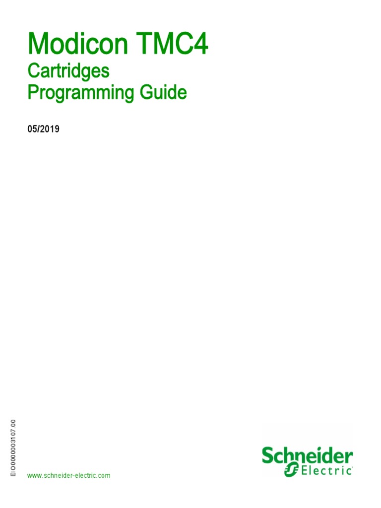 Modicon TMC4: Cartridges Programming Guide | Download Free PDF ...