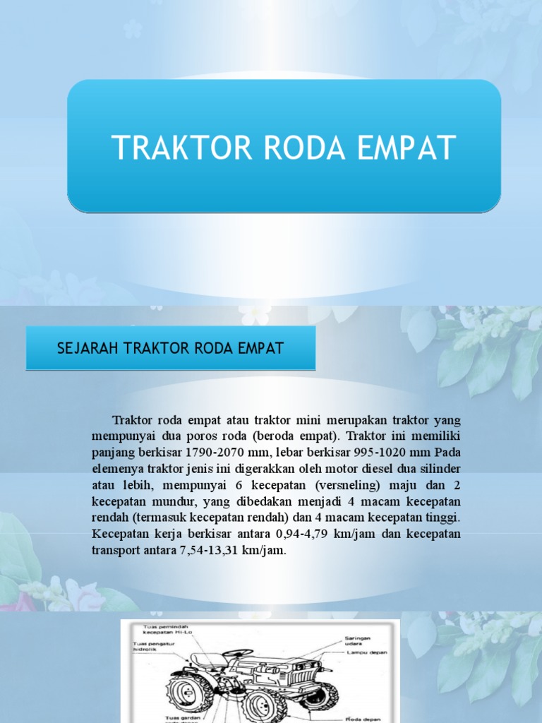 Materi Traktor Roda 4 | PDF