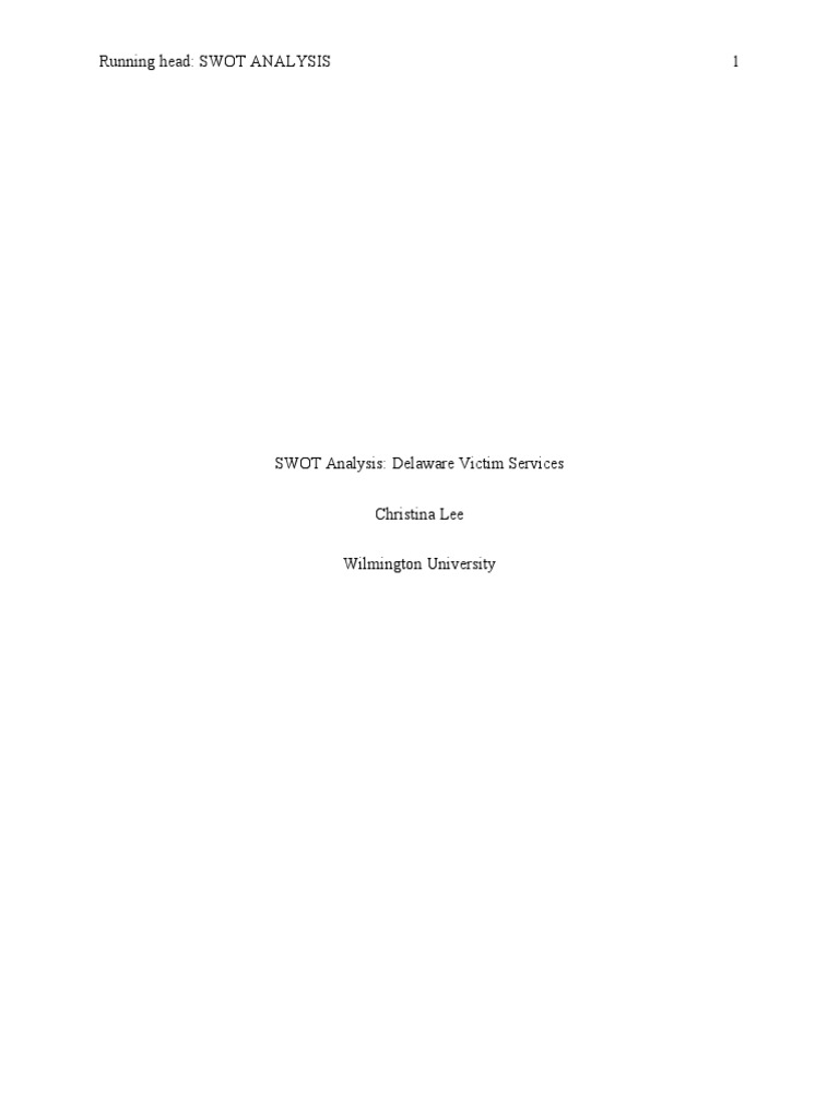 Swot Analysis | PDF | Police | Domestic Violence