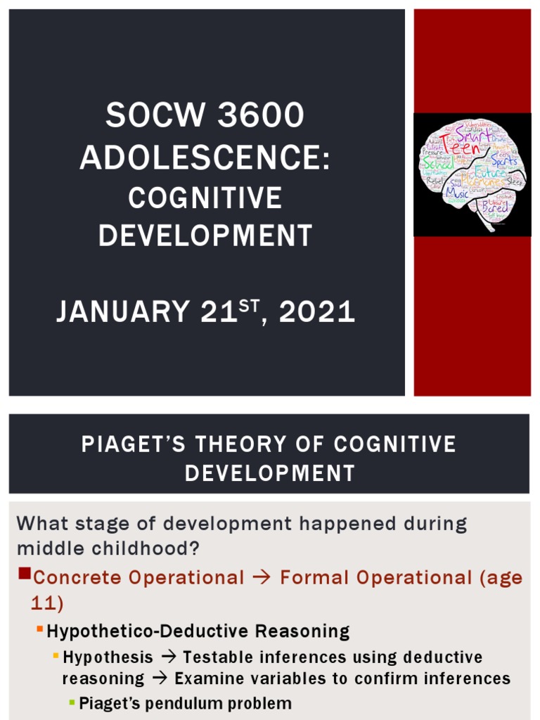 1-21-21 PPT Adolescence Cognitive Development | PDF | Adolescence ...