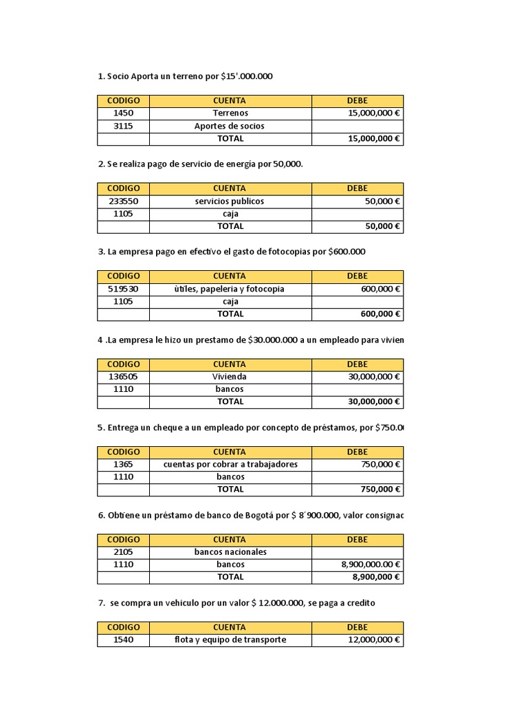Ejercicios Contables | PDF | Cheque | Bancos