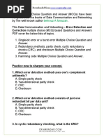 CH 30 Cryptography Multiple Choice Questions and Answers PDF | PDF | Cipher | Cryptography