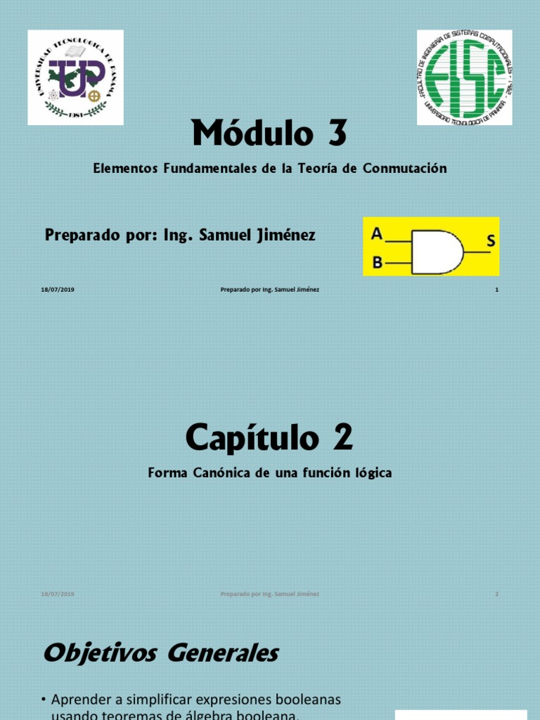Forma Canonica de Una Funcion Logica | PDF | Álgebra de Boole ...