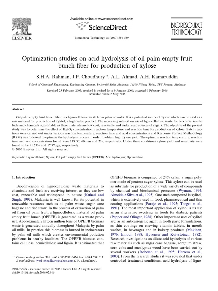 Xilosa 1 | PDF | High Performance Liquid Chromatography | Analysis Of Variance