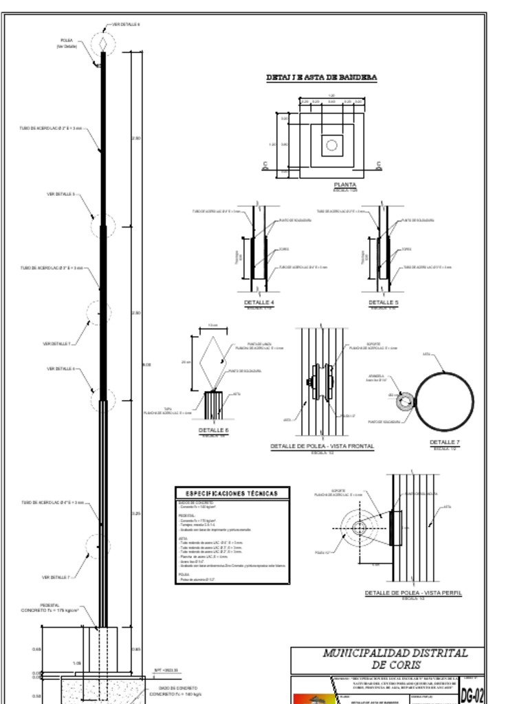 Asta de Bandera | PDF | Materiales de construcción | Rieles