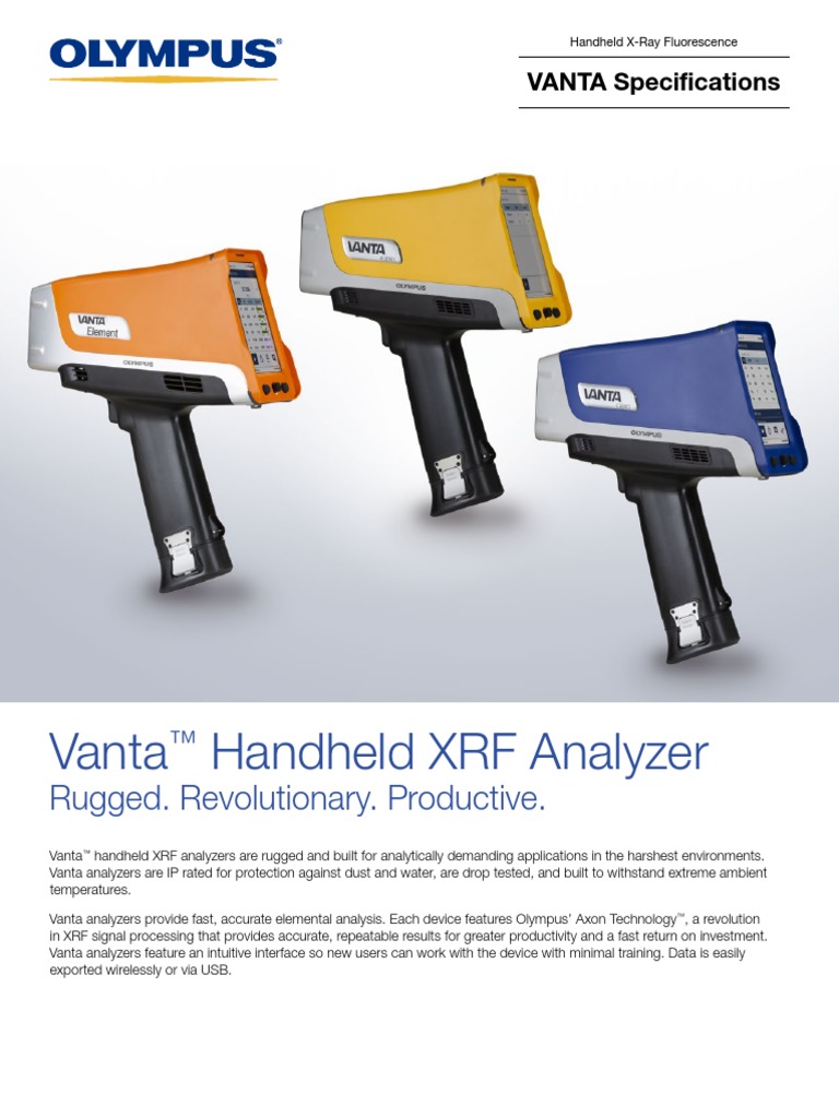 Vanta Handheld XRF Analyzer: Rugged. Revolutionary. Productive | PDF ...