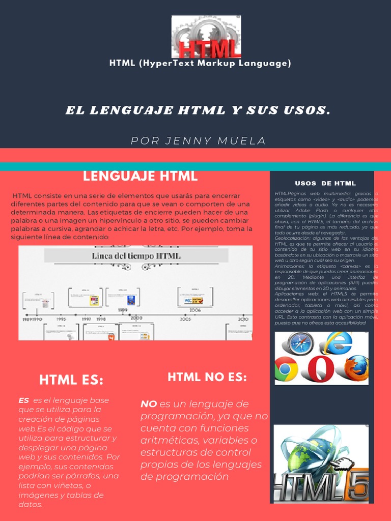 Poster Cietifico Lenguaje de HTML | PDF | HTML | Aplicación web