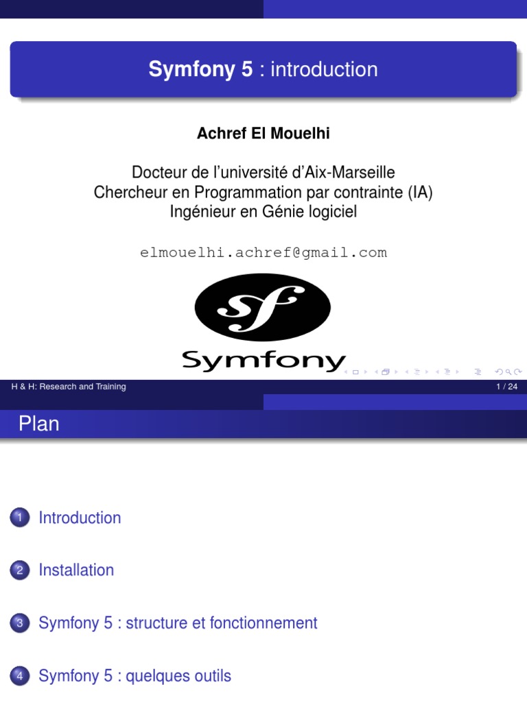 Cours Symfony Introduction | PDF | Environnement de développement | Modèle-vue-contrôleur