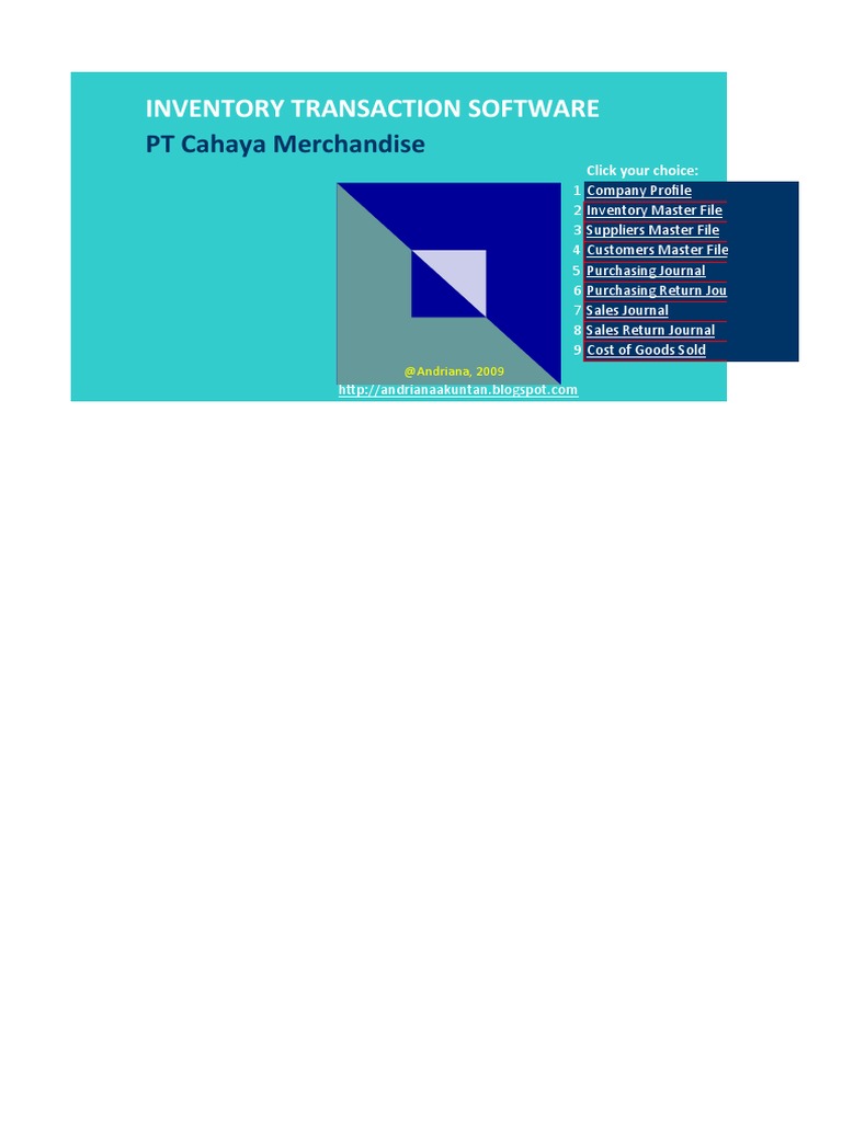 PT Cahaya Merchandise: Inventory Transaction Software | PDF | Business | Computing