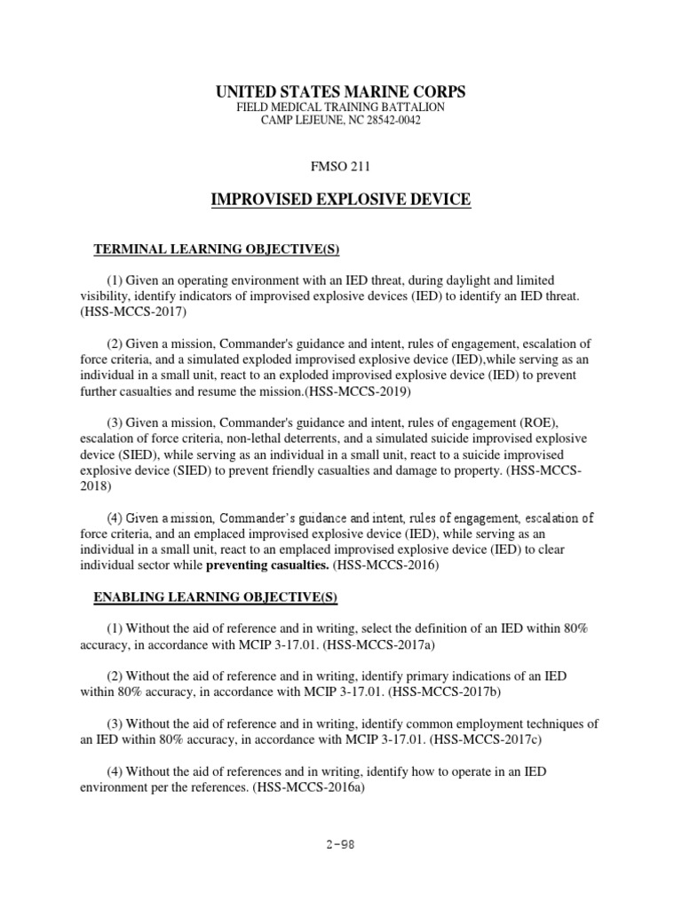 IED Manual | PDF | Improvised Explosive Device | Weaponry