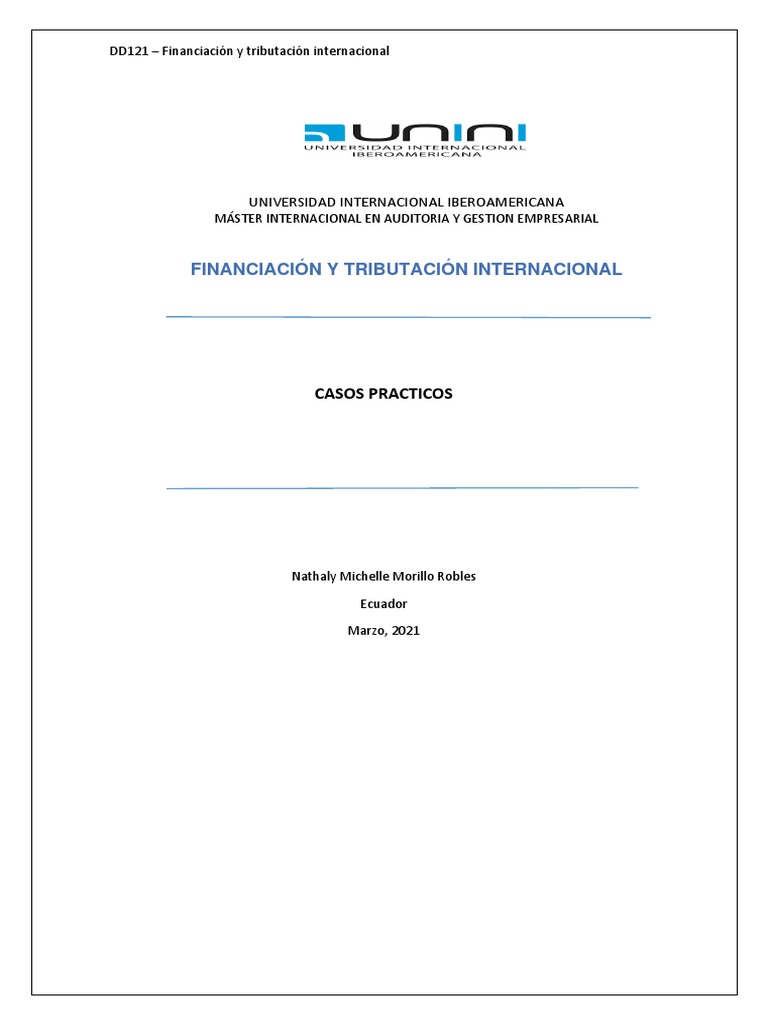 Financiación y Tributación Internacional | PDF | Margen bruto | Precios