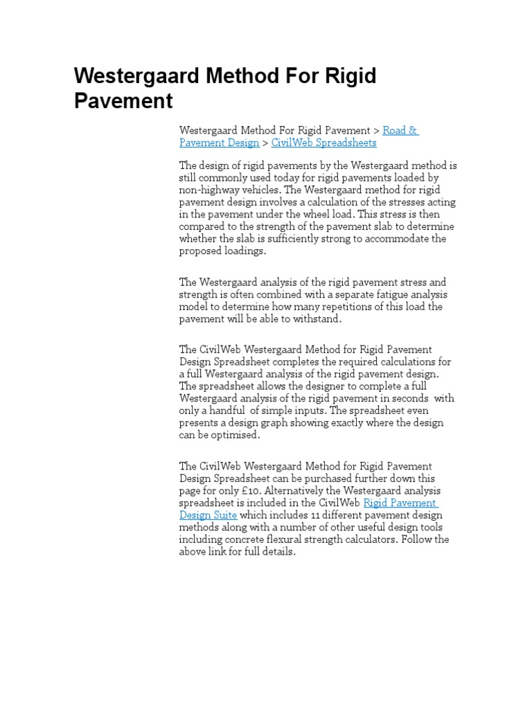 Westergaard Method For Rigid Pavement | PDF | Stress (Mechanics ...