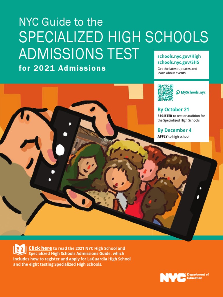 2021 Guide To The Shsat High School and Specialized High Schools ...