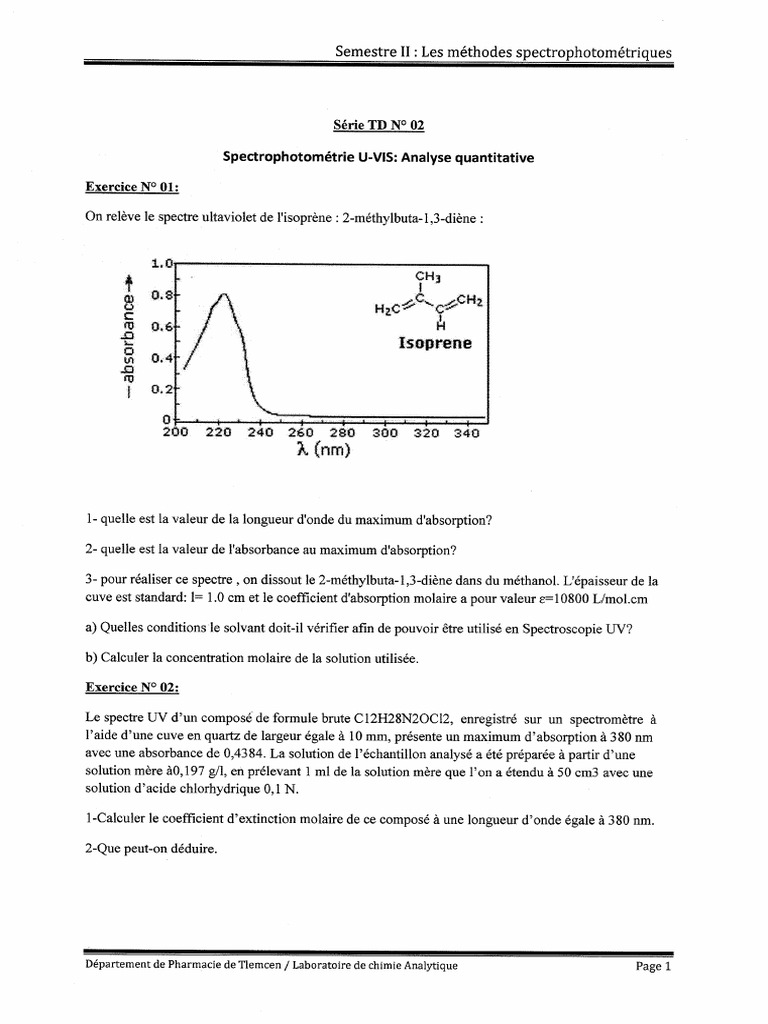 Série TD N 02 | PDF