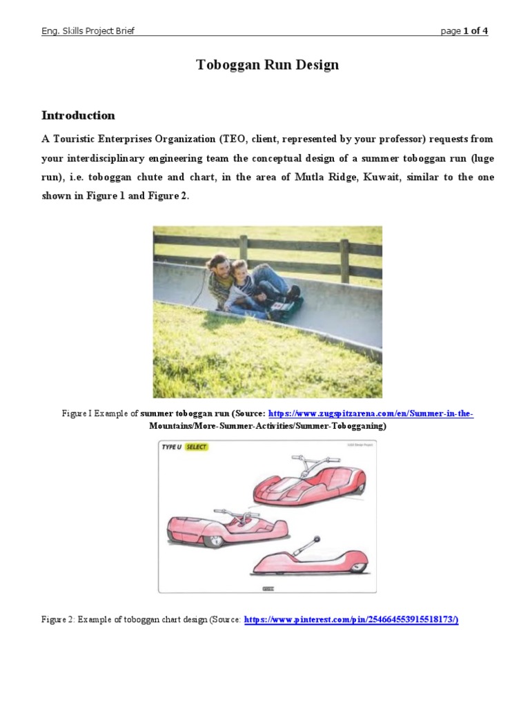 Toboggan Run Design: Figure I Example of Summer Toboggan Run (Source ...