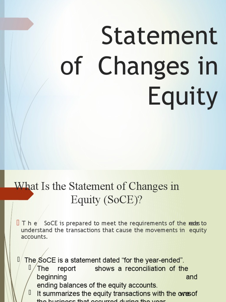 Chapter 3 Statement of Changes in Equity | PDF | Economy Related ...
