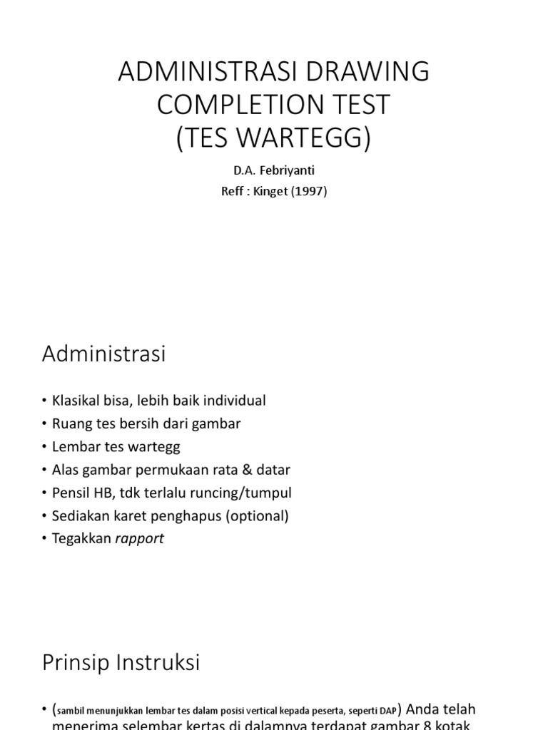 Administrasi Drawing Completion Test - 2 | PDF | Seni