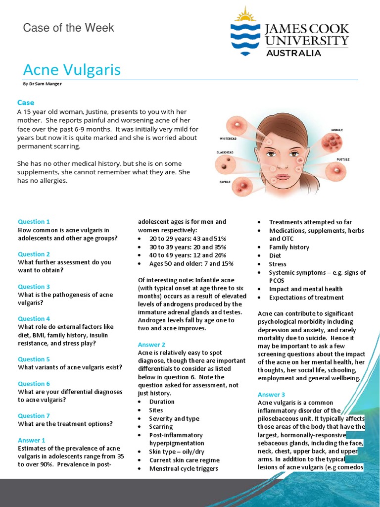 A Case of Worsening Adolescent Acne: Assessment, Pathogenesis, and ...