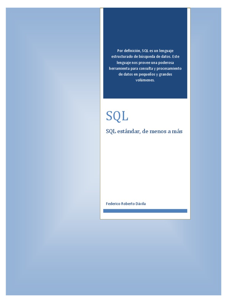 SQL - Material Corrección Full | PDF | SQL | Byte