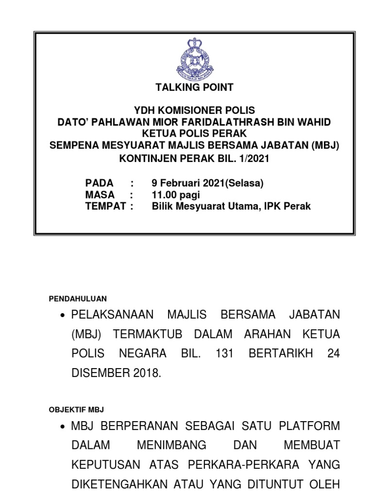 Talking Point MBJ 2021 | PDF