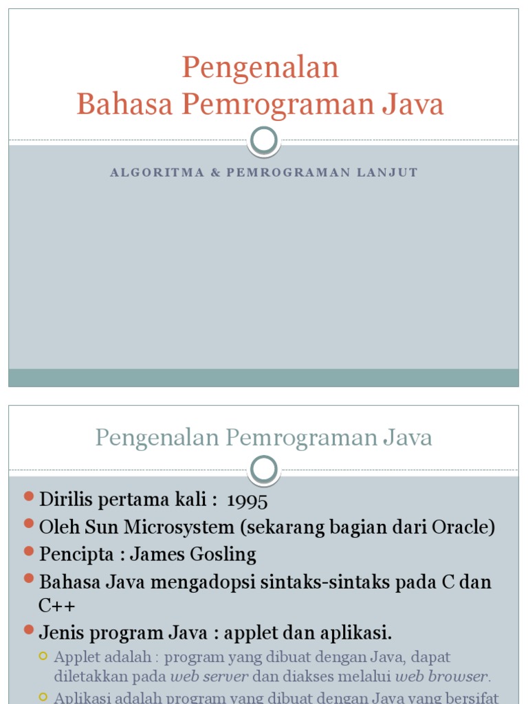 Dasar Pemrograman Java | PDF