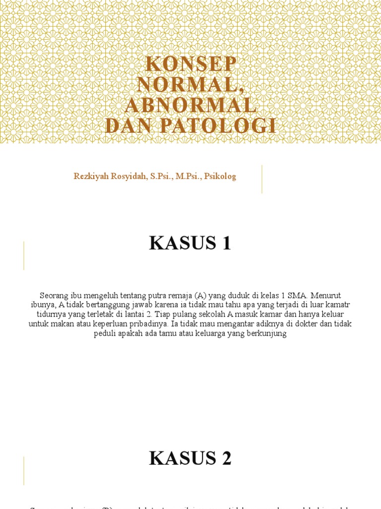 TM2 - Konsep Normal, Abnormal Dan Patologi | PDF