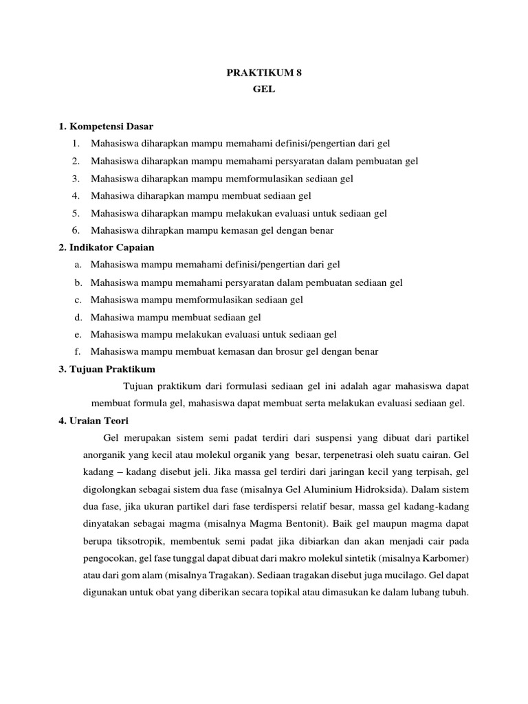 Praktikum 8 Semsol Gel - D2 - Kelompok 4 - Asam Fusidat | PDF | Bisnis ...