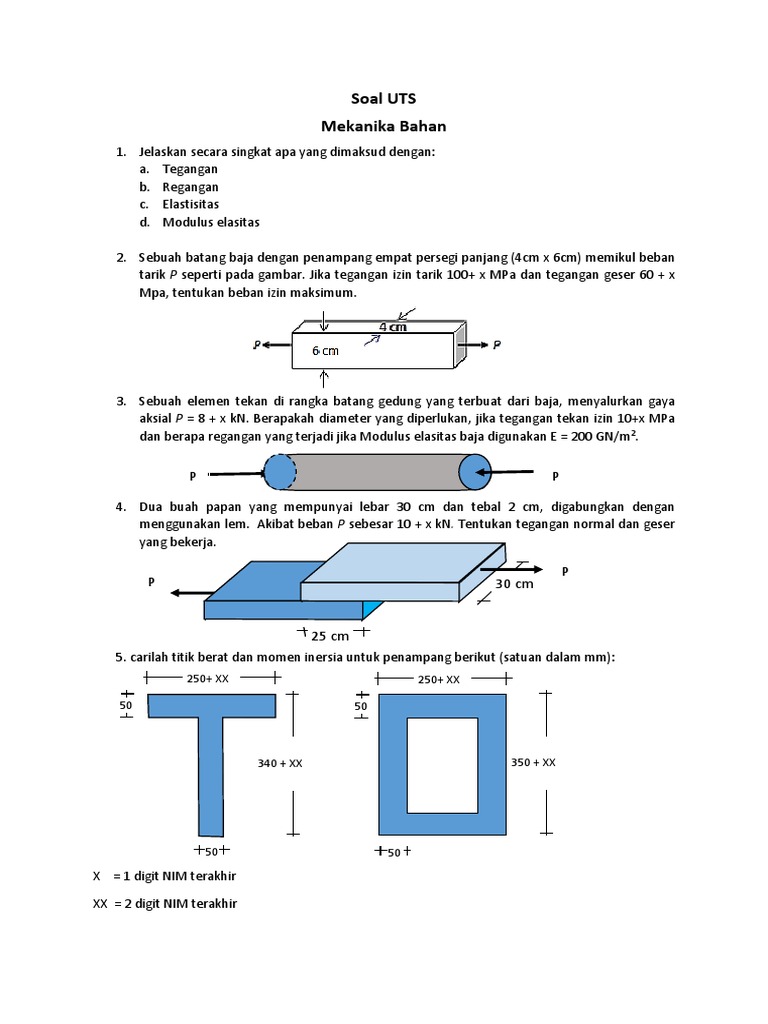 Soal UTS Mekanika Bahan 1 | PDF