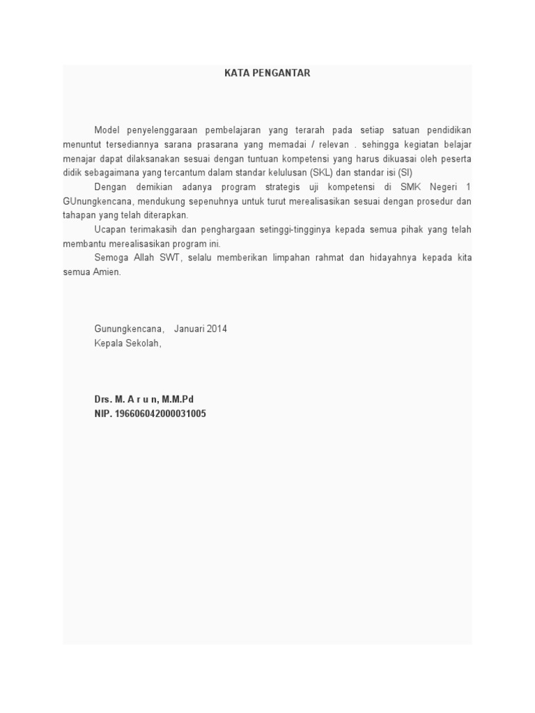 Kata Pengantar LPJ Ukk | PDF