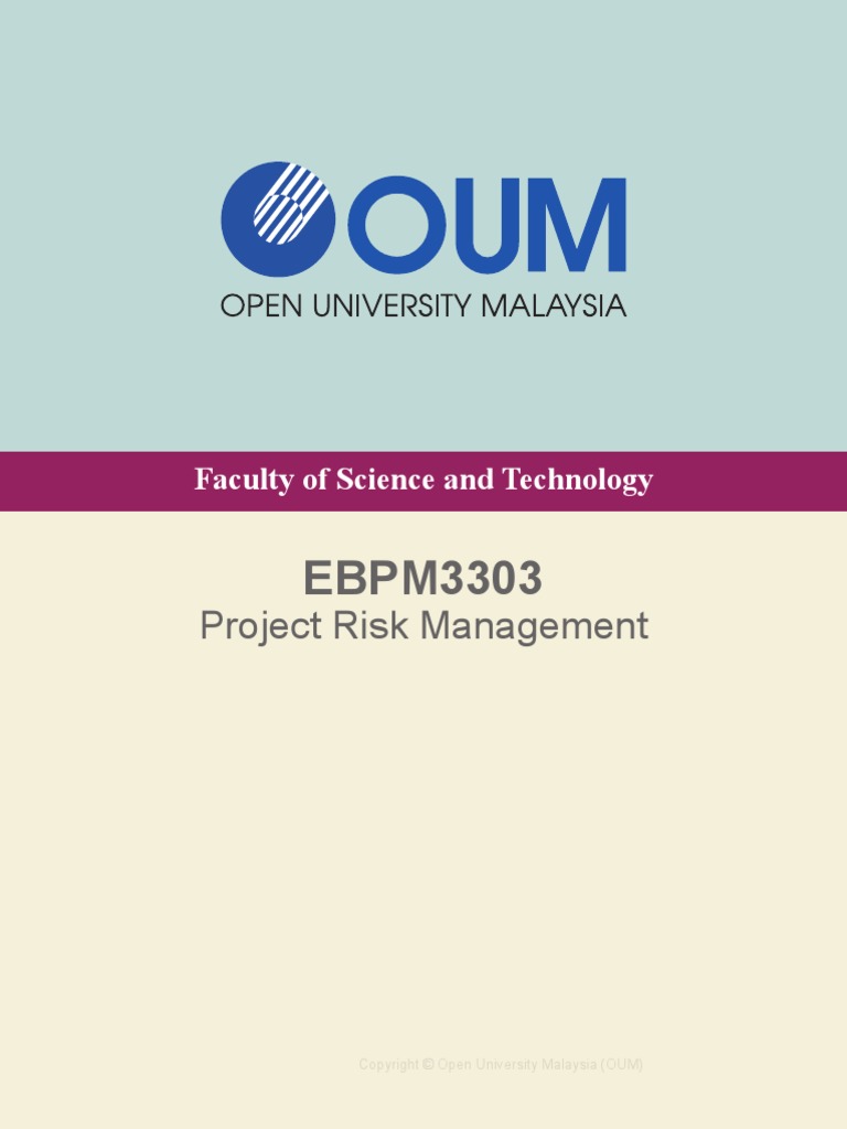 EBPM3303 Project Risk MGT | PDF | Risk | Project Management