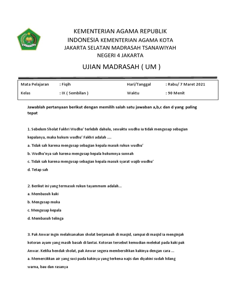 Ujian Remedial UM | PDF