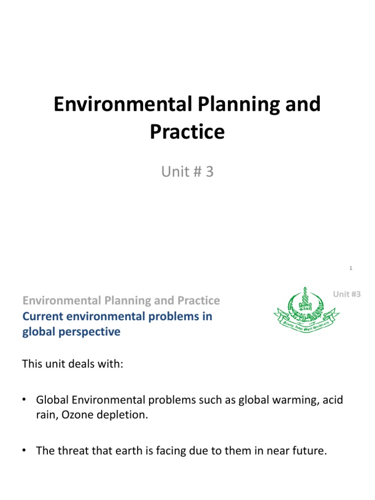 Unit # 3 Environmental Planning and Practice | PDF | Greenhouse Gas ...