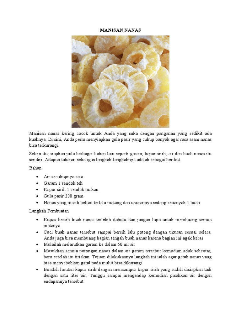 Manisan Nanas | PDF