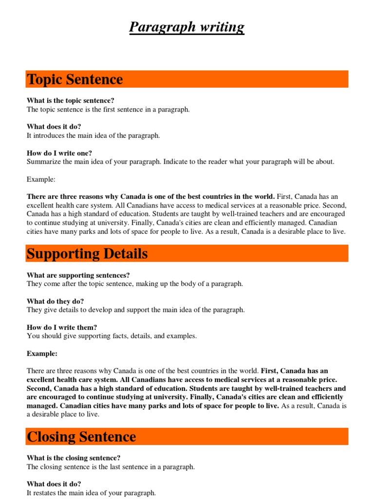 Paragraph Writing | PDF