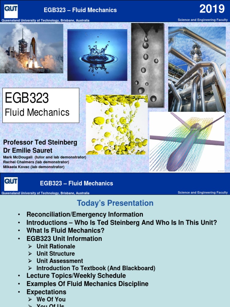 EGB323 Week 1 Lecture 2019 | PDF | Fluid Mechanics | Computational ...