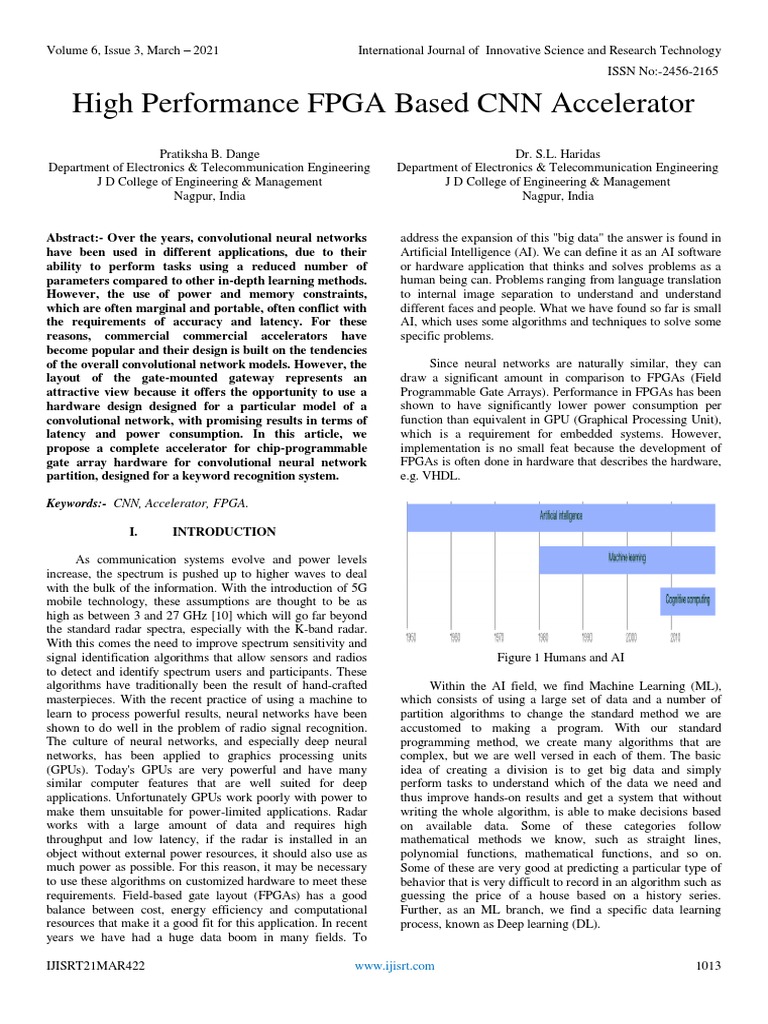 High Performance FPGA Based CNN Accelerator | PDF | Field Programmable Gate Array | Digital ...