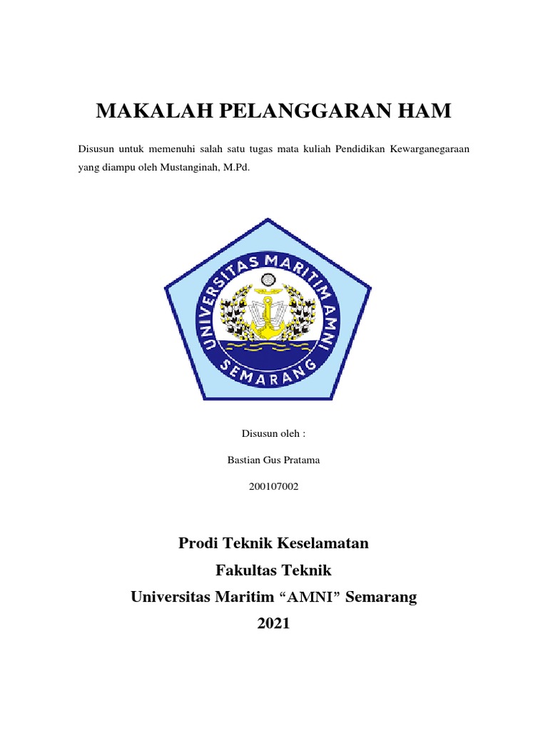 Tugas PKN - Makalah Pelanggaran HAM | PDF | Ilmu Sosial
