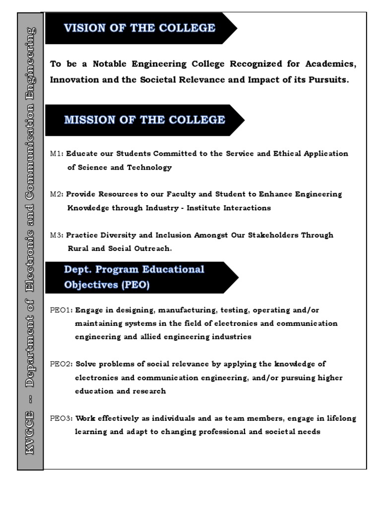 College Vision & Mission - 28-11-2019 | PDF