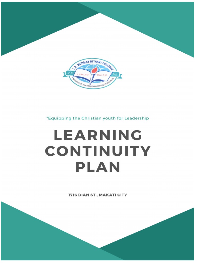 LDWBC Learning Continuity Plan (LCP) - Draft | PDF | Educational Technology | Human Nature